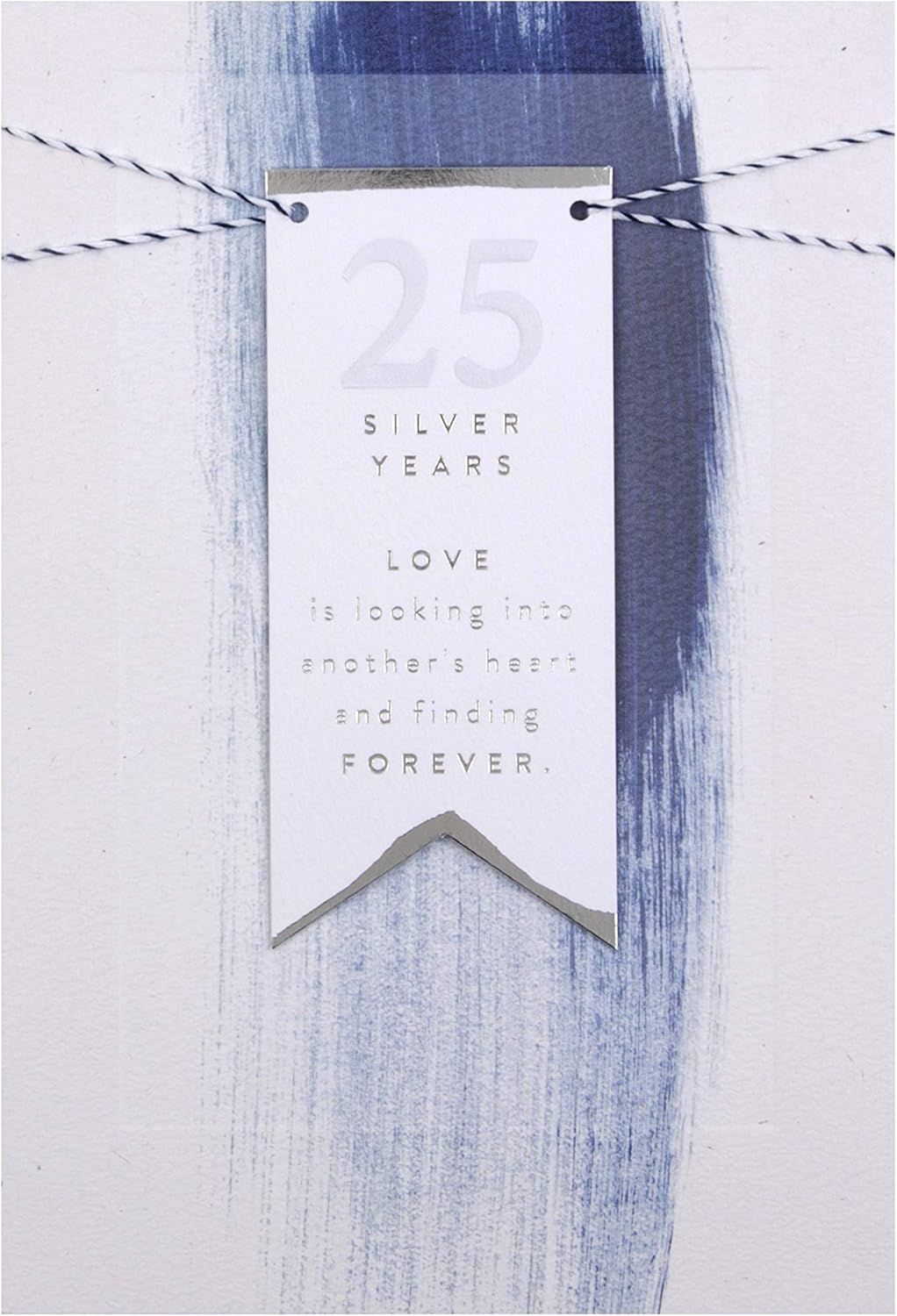 Silver Wedding Anniversary Card from Hallmark - 3D Tag Design: Amazon ...