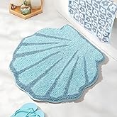 Amazon.com: YRXRUS Seashells Bathroom Rug, Blue Bathroom Rugs, Ocean ...