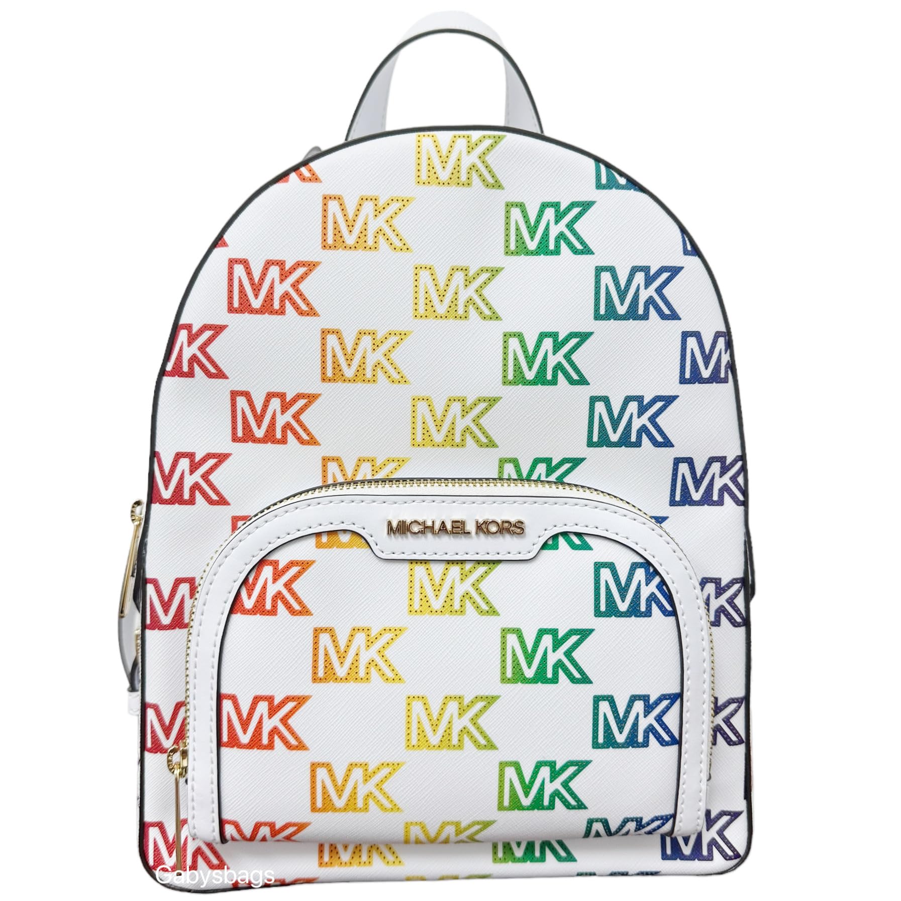 Mua Michael Kors Jaycee Medium Logo Backpack (Rainbow MK Optic White) trên Amazon Mỹ chính hãng ...