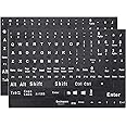 Amazon.com: 2 Pack English Keyboard Stickers Big Letter Full Set (120 ...