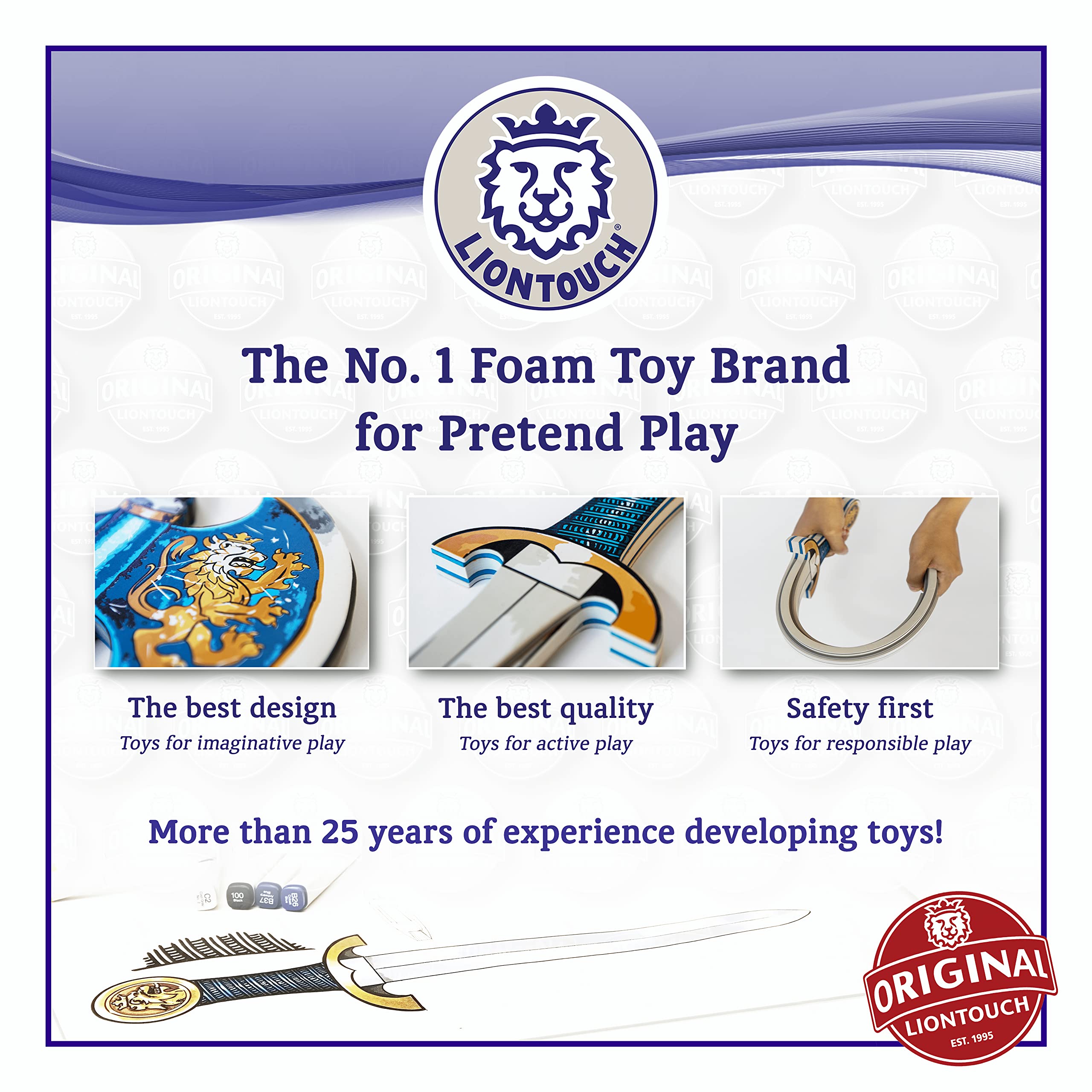 Mua Noble Knight Toy Swords, Shields & Axes, Blue & Red | Medieval ...