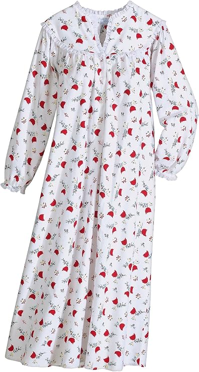Lanz of Salzburg Women Women's Cardinal Flannel Nightgown Twin at ...