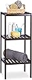 Relaxdays Bambus Badregal mit 5 Ablageflächen, HxBxT: 139,5 x 34,5 x 33 ...