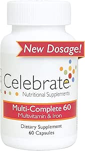 Amazon.com: Celebrate Multi-Complete 60 with Iron Capsules - 60 Count ...