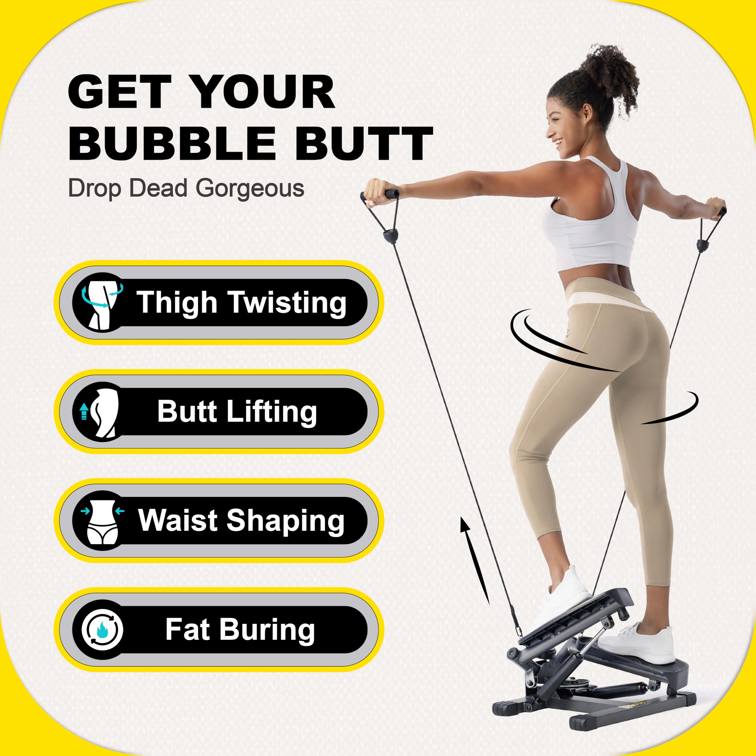 Mua Twist Stepper with Resistance Bands, Stepper Machine with 300LBS ...