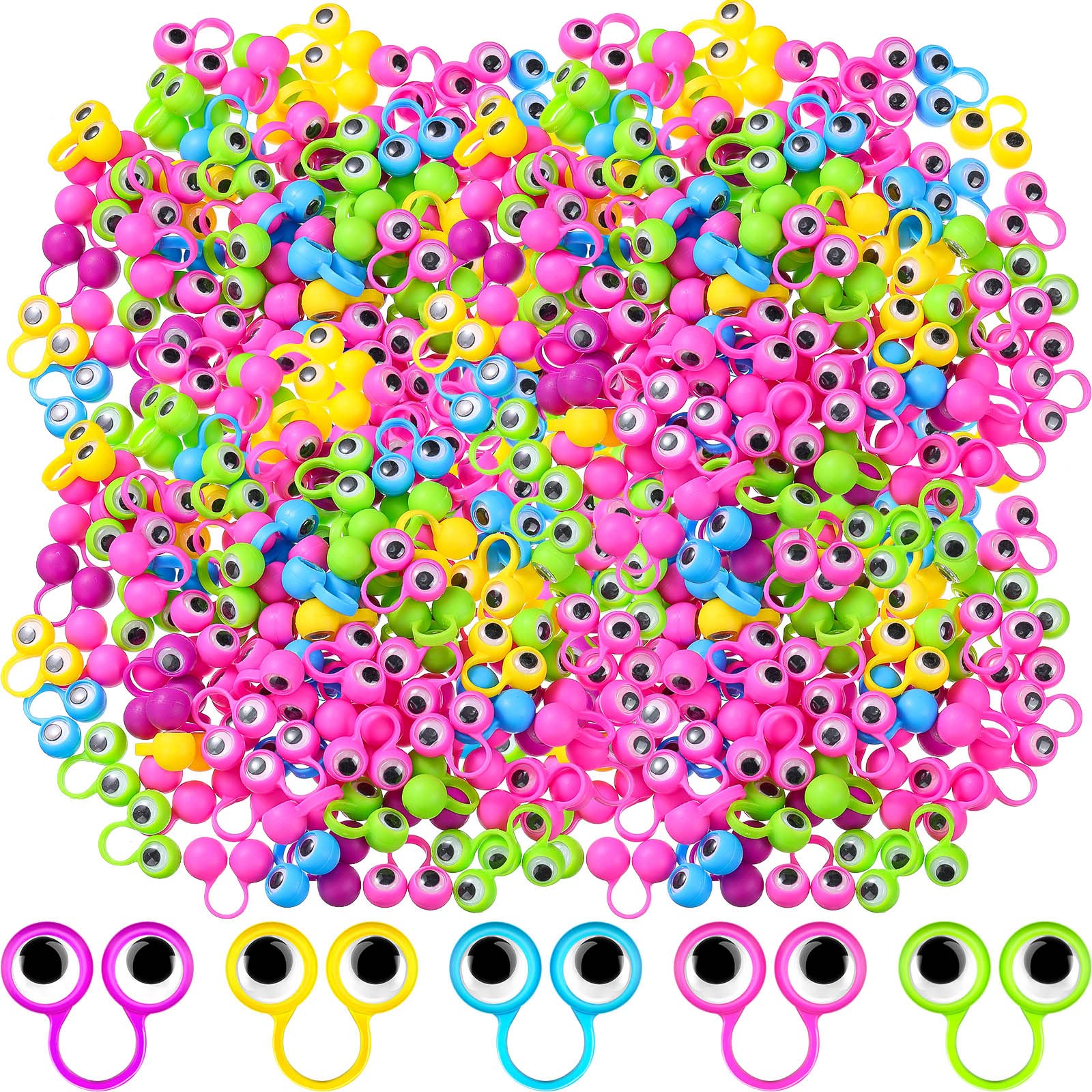 Sratte Eye Finger Puppets Googly Eye Wiggly Eyeball Ring Finger Toys ...