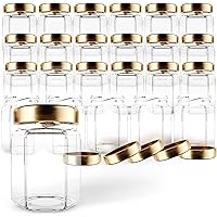 Amazon.com: GoJars Hexagon Glass Jars 3oz Premium Food-grade. Mini Jars With Lids For Gifts ...