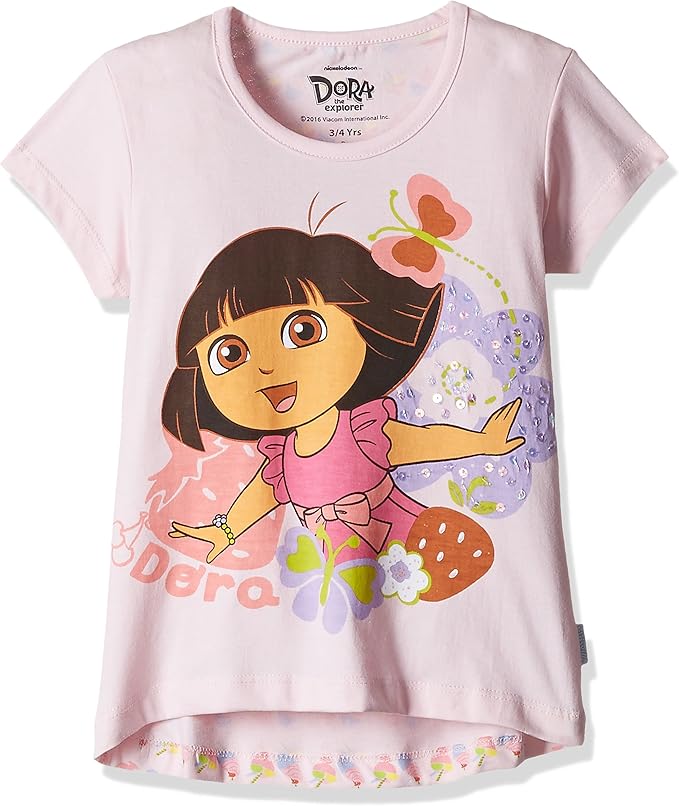 Buy Dora Girls' T-Shirt (DO1EGT2502_Candy Pink_5/6) at Amazon.in