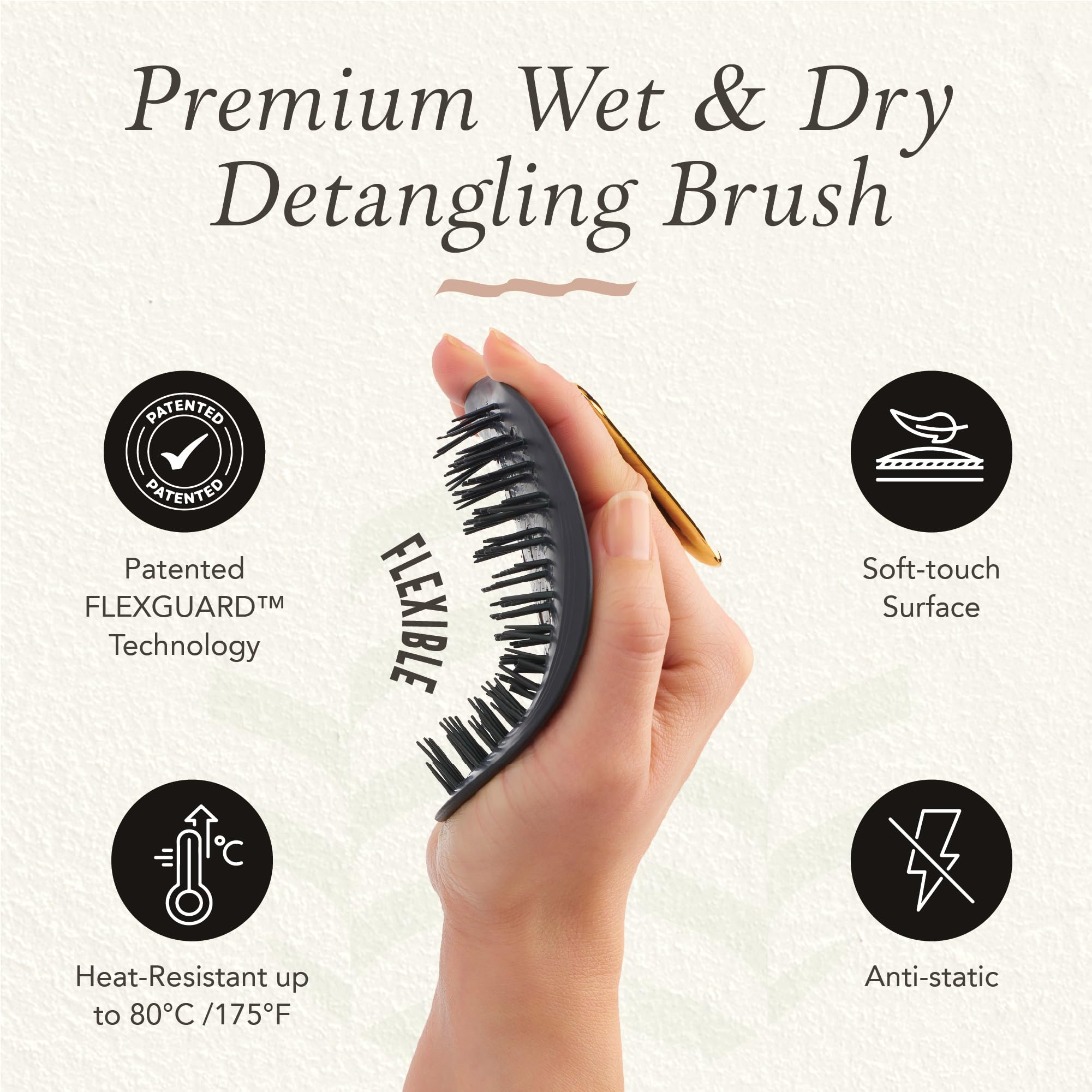 Mua Manta Hair Hairbrush - Fully Flexible Hair Brush - Gentle Brush ...