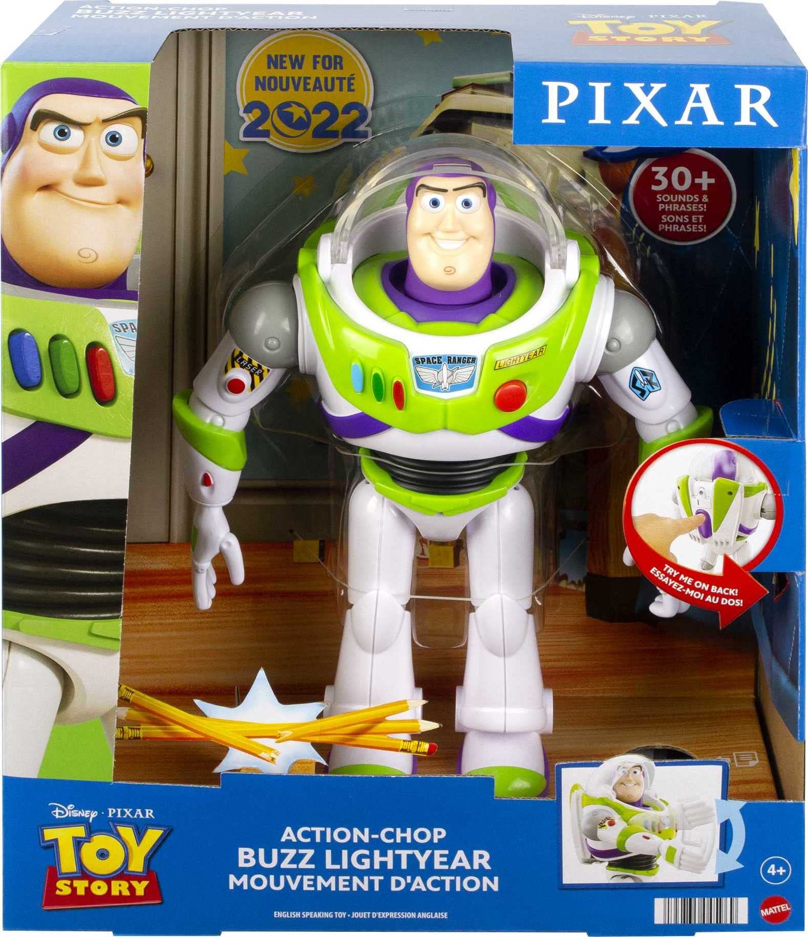 Mattel Disney Pixar Toy Story Talking Buzz Lightyear Action Figure With ...