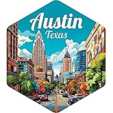 Amazon.com: Austin Texas Design C Souvenir Decorative Flat Magnet 2 ...