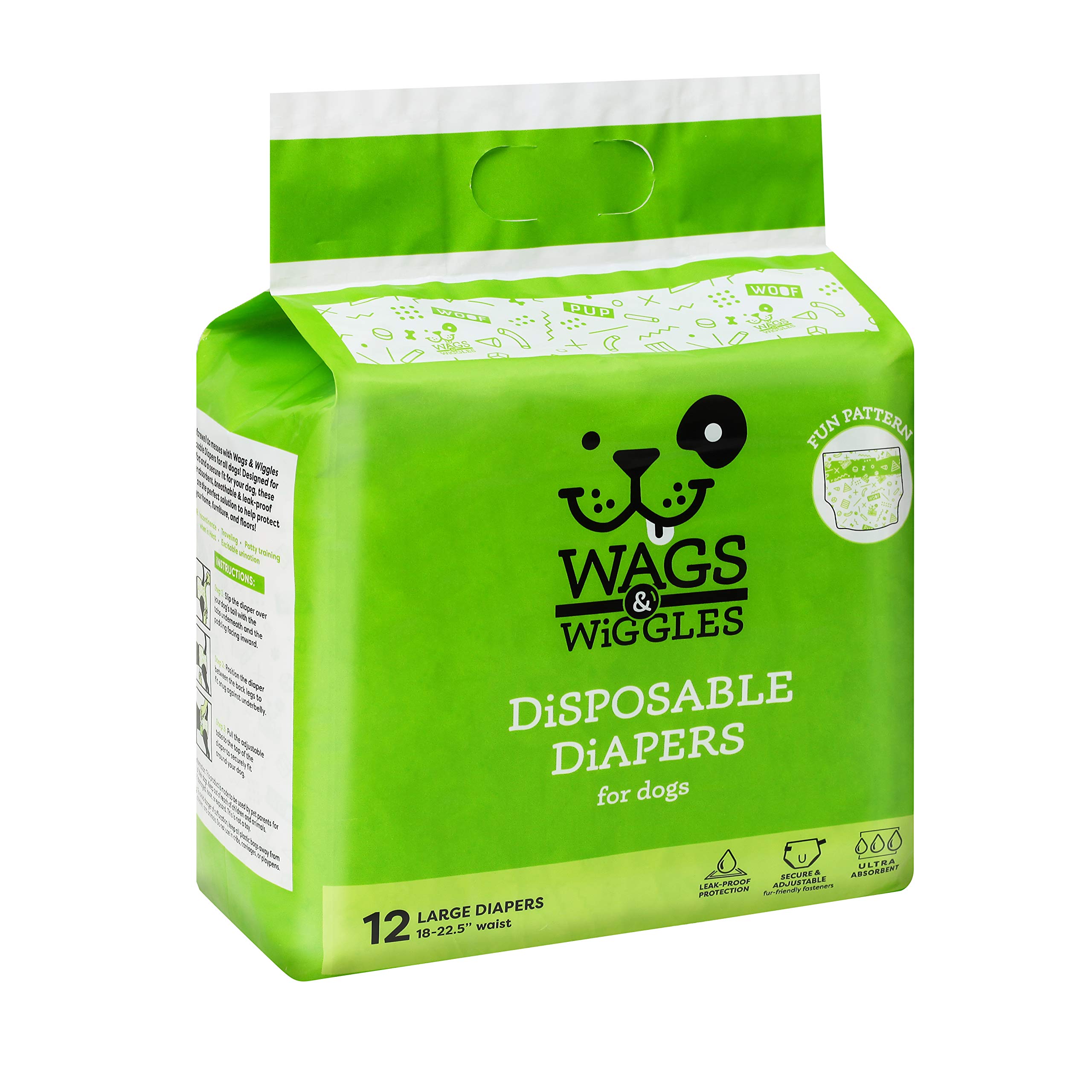 Buy Wags Wiggles Female Dog Diapers Doggie Diapers For Female Dogs