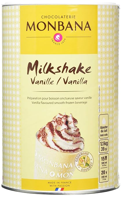 Monbana Vanilla Milkshake Powder, 1.1 kg: Amazon.co.uk: Grocery