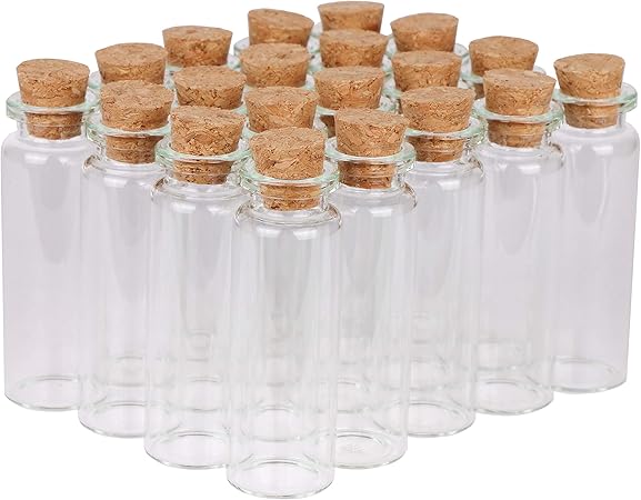 Amazon.com: MaxMau Small Bottles with Corks,15 Milliliter 100 Packs Tiny Vials Mini Cork Stopper ...