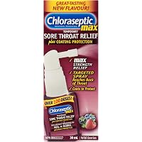 Chloraseptic Max Sore Throat Relief Spray Plus Coating Protection, Wild ...
