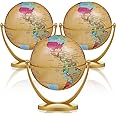 Amazon.com: Henoyso 3 Pcs Mini Globes for Kids 4.2 in Small Antique World Map Globes with Stands ...