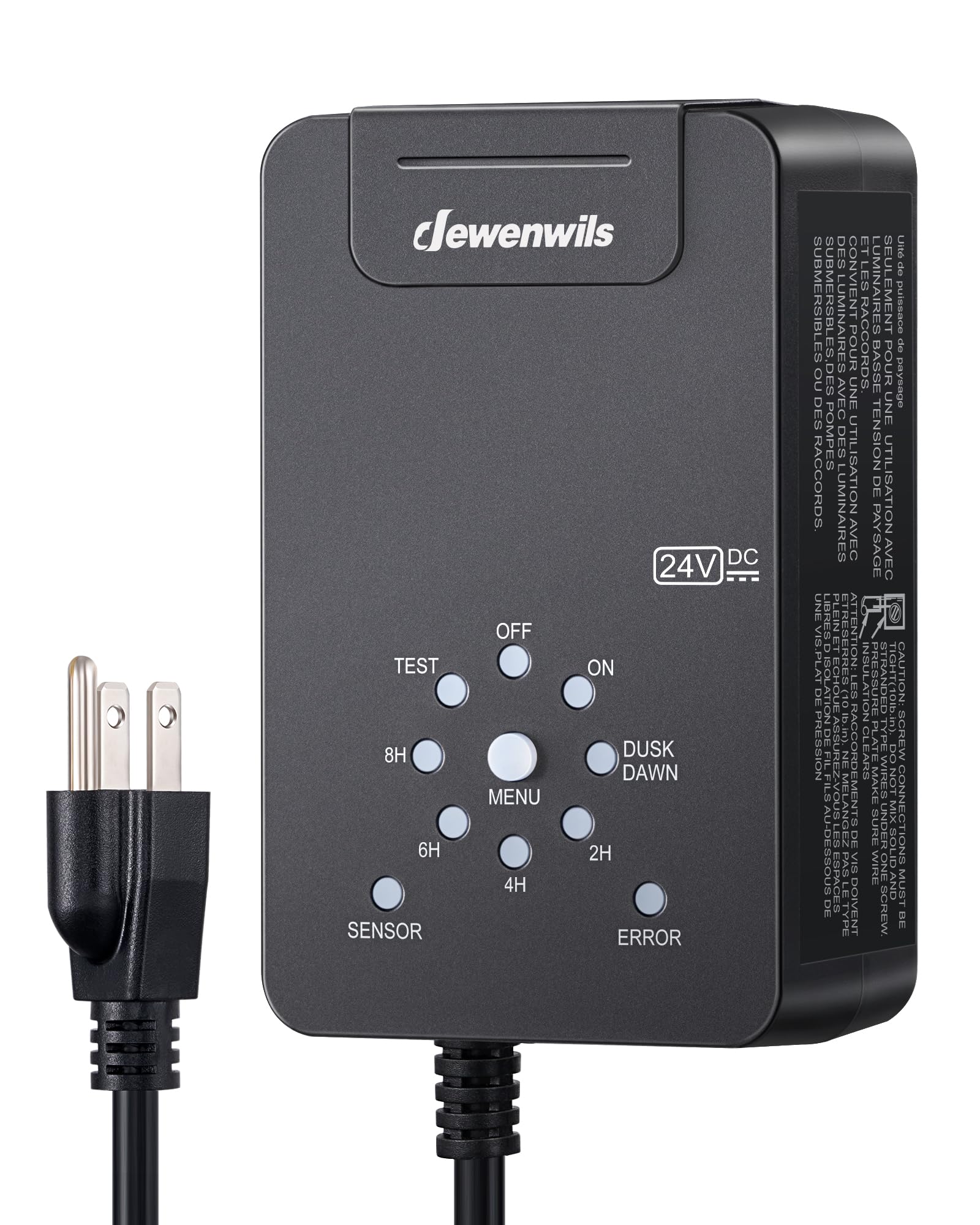 DEWENWILS 60W Low Voltage Landscape Transformer 120V AC to 24V DC ...