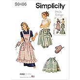 Amazon.com: Simplicity Easy Misses' Vintage Apron or Beach Cover-up ...