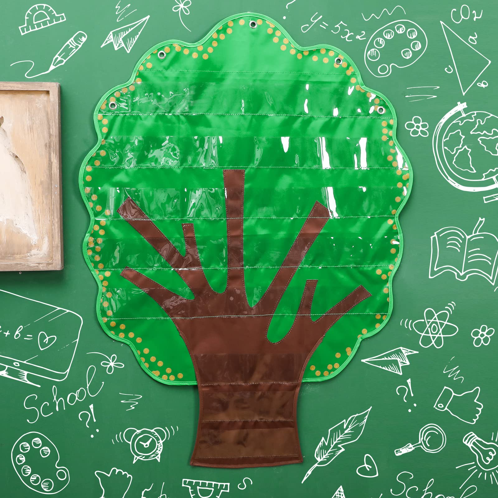 Mua Fuutreo Tree Pocket Chart Over 3 Feet Tall with 8 Large Pockets ...