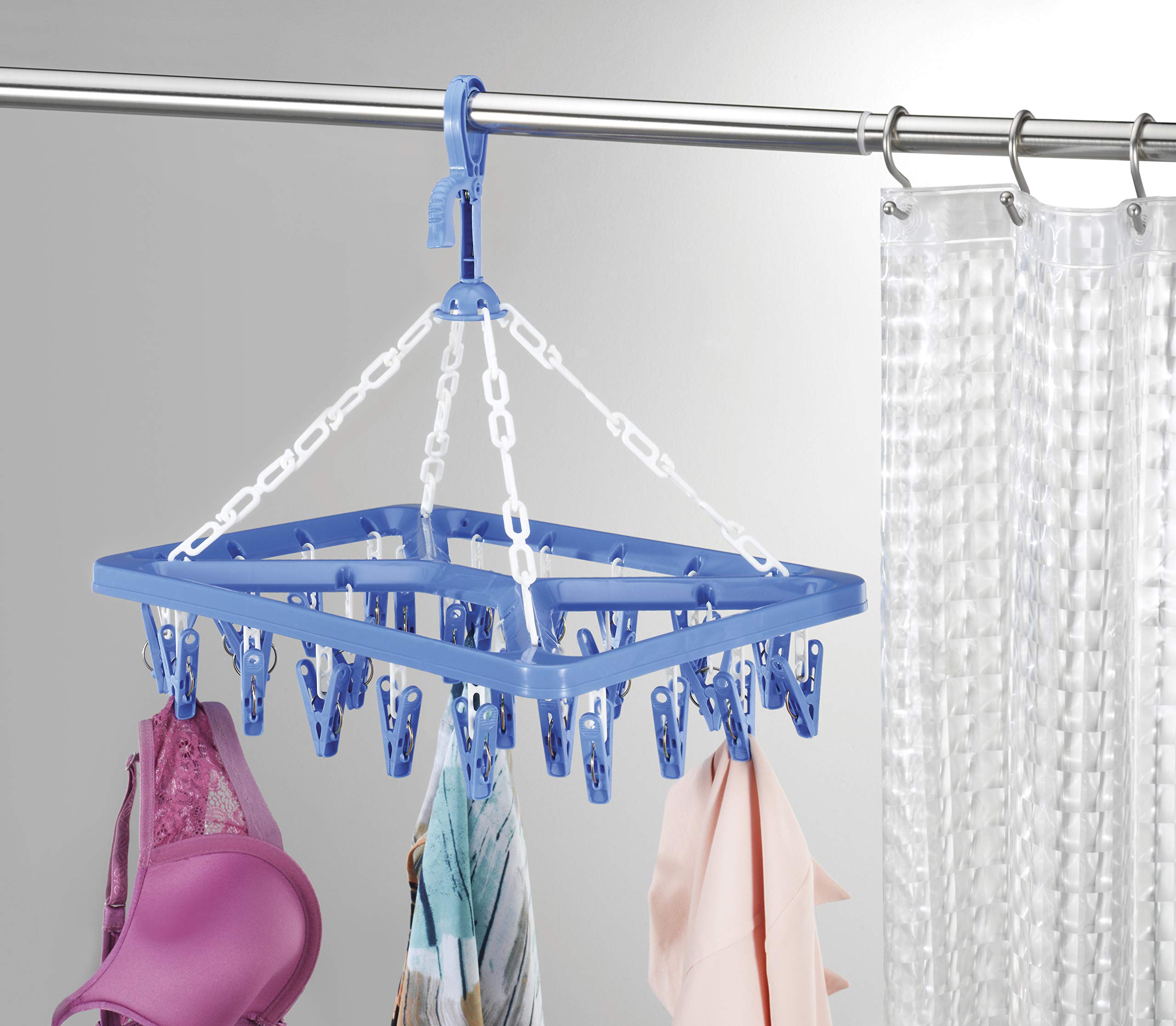Mua Whitmor Clip and Drip Hanger - Hanging Drying Rack - 26 Clips,Blue ...