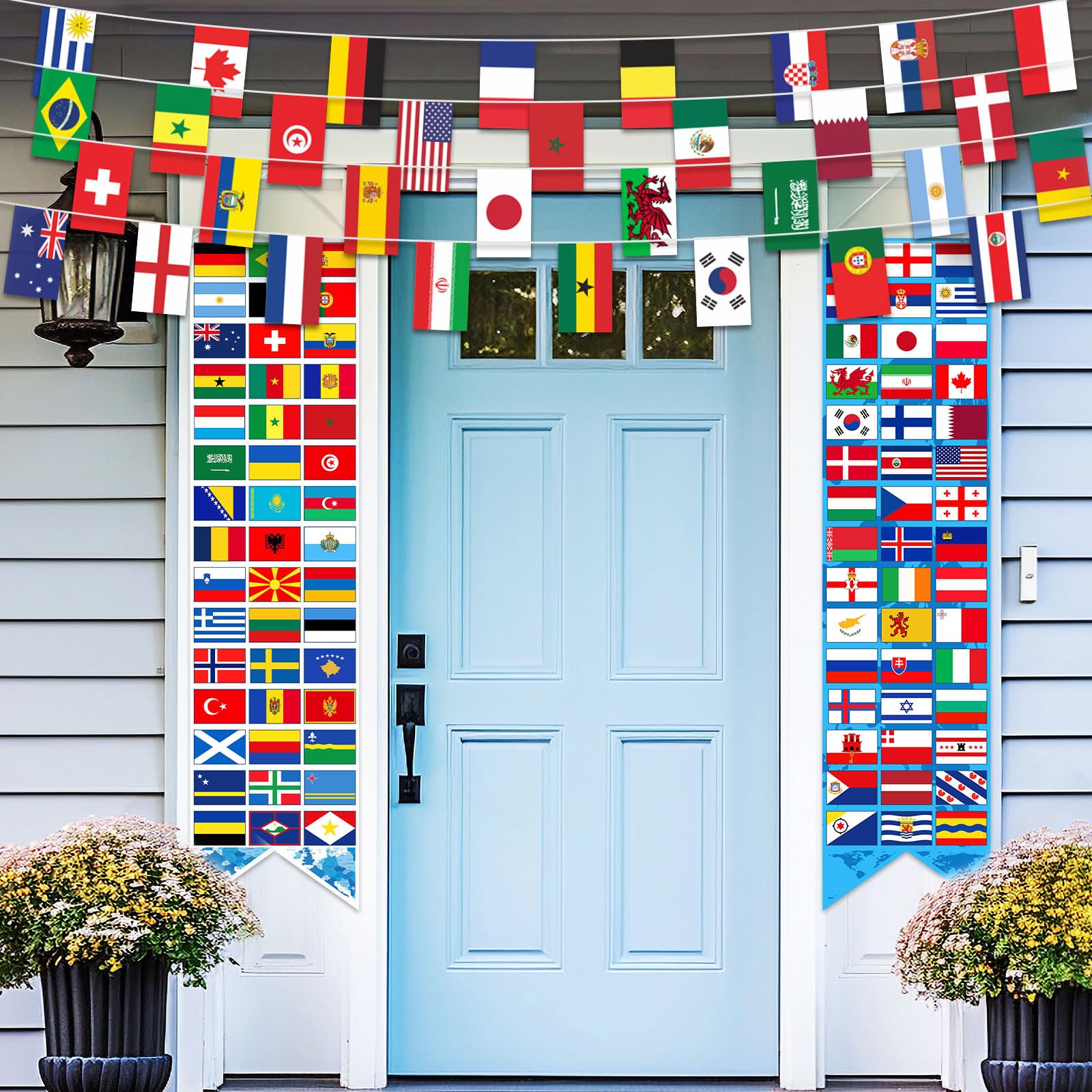 Outus 3 Pcs International World Flags Country Flags Decorations with 2 ...