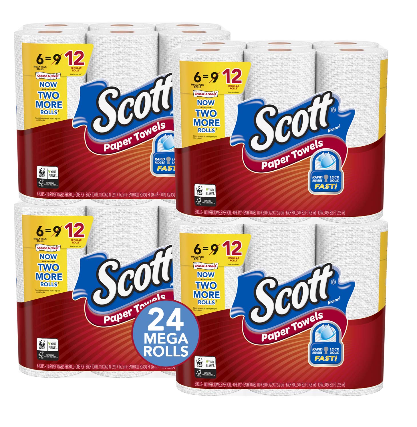 Scott Mega Rolls, 24 Mega Rolls Plus: Amazon.com.mx: Salud, Belleza y ...