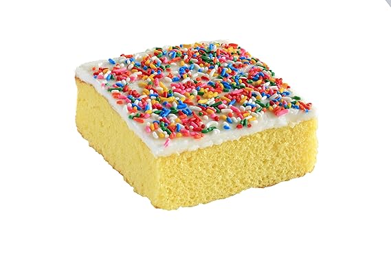 Our Specialty Yellow Square Cake Slice with Vanilla Icing, 6 oz: Amazon ...