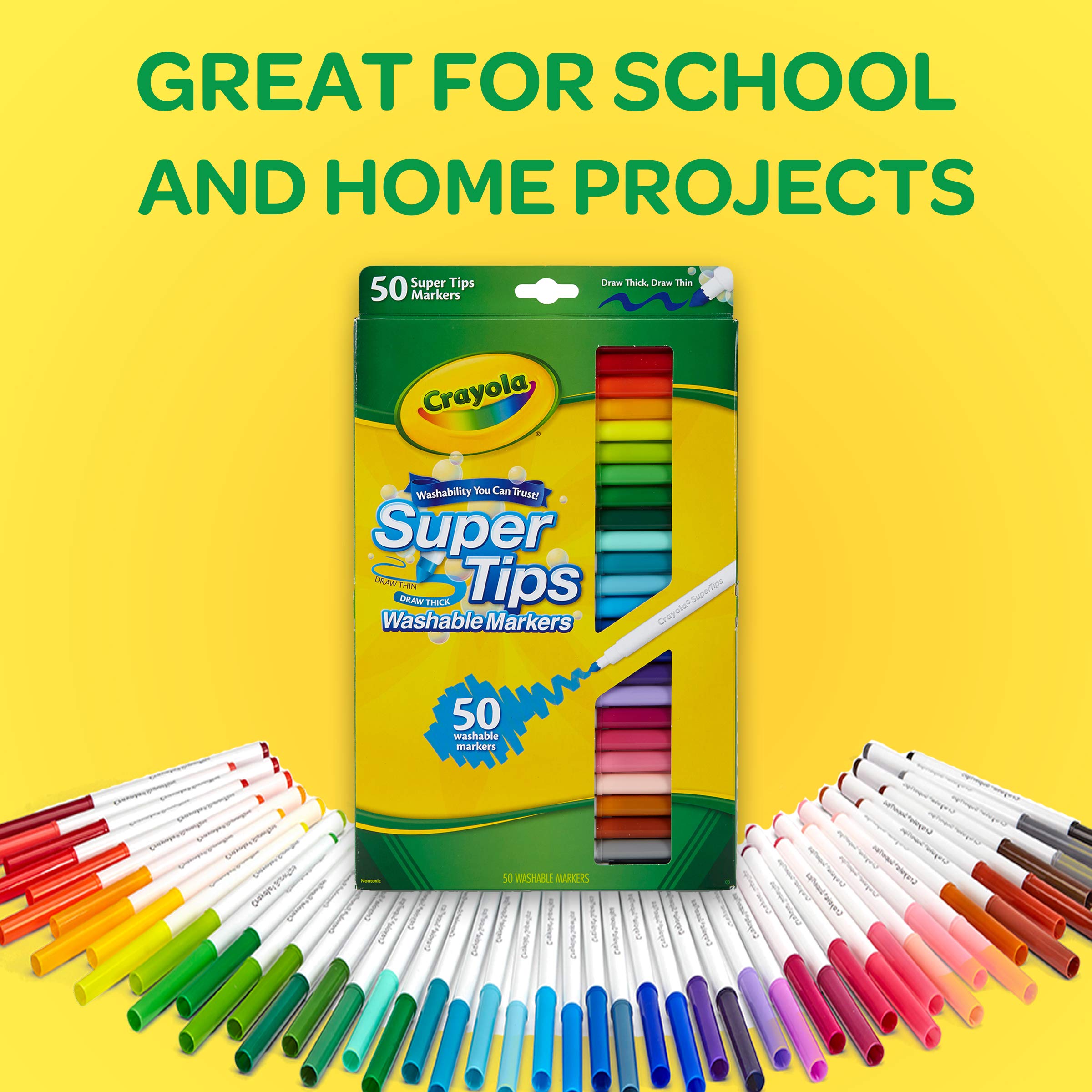 Crayola Super Tips Washable Markers Age 3 50 Count Buy Online In 