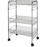 Amazon｜山善(YAMAZEN) スチールワゴン キャスター付き ダークブラウン RWR-3C(DBR)｜キッチンカート オンライン通販