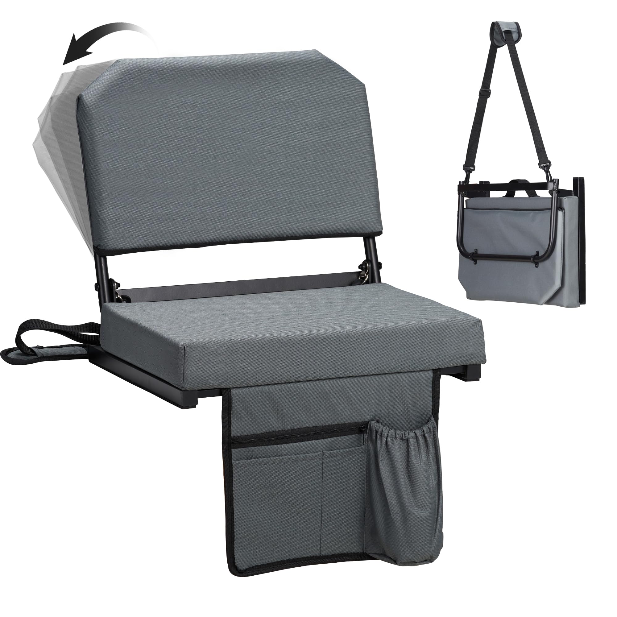 Dragosum Stadium Seats with Back Support Swivel, Bleacher Chairs with ...