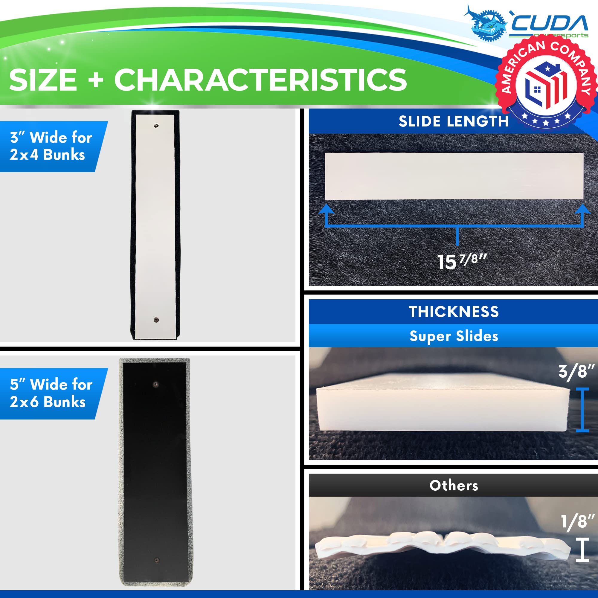 Mua Boat Trailer Bunk Slides -Black Super Slides-3/8 x3 x16 Qty 12 ...