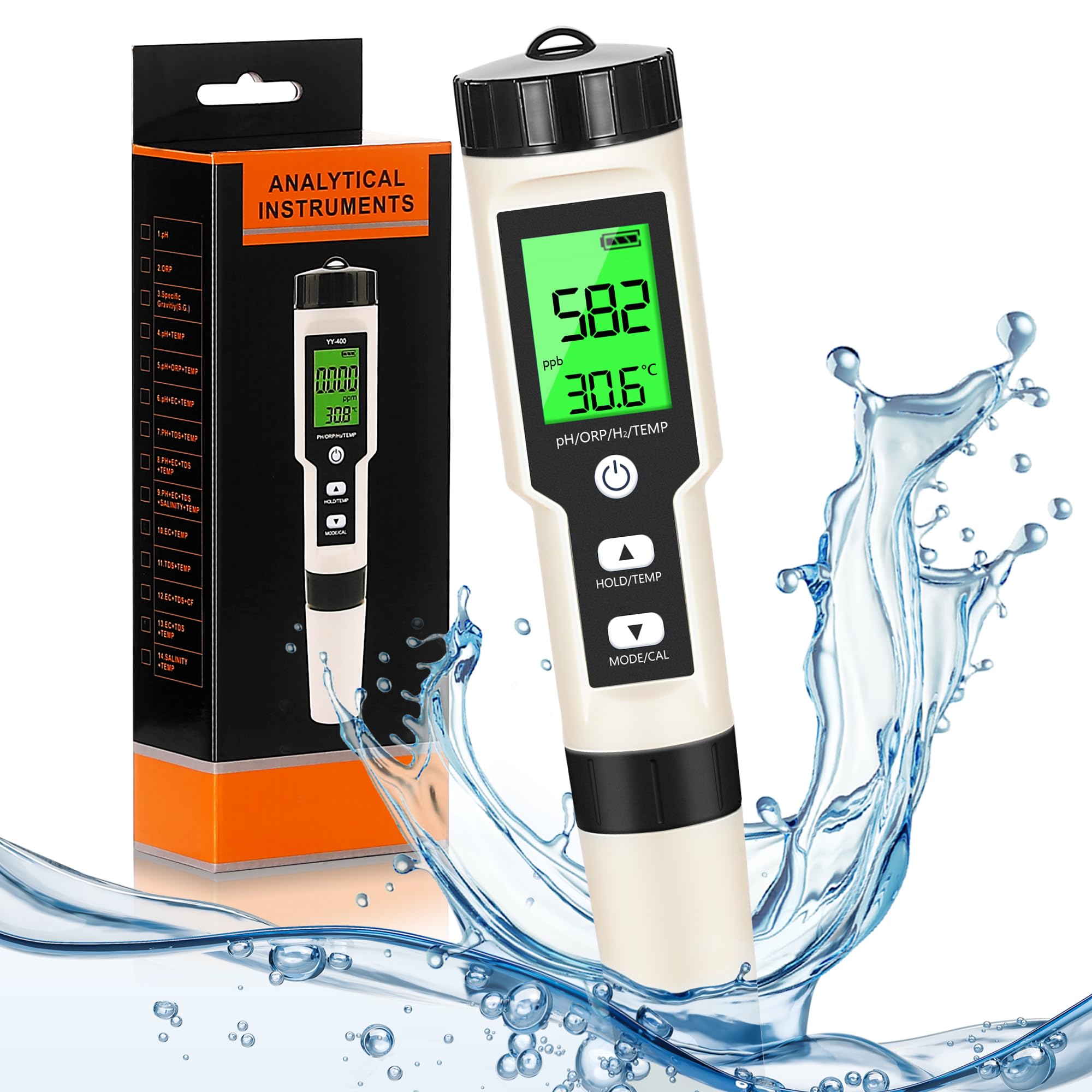 Mua Hydrogen Water Tester 4 in 1 PH,H2,ORP&Temp,pH Meter ORP Meter ...