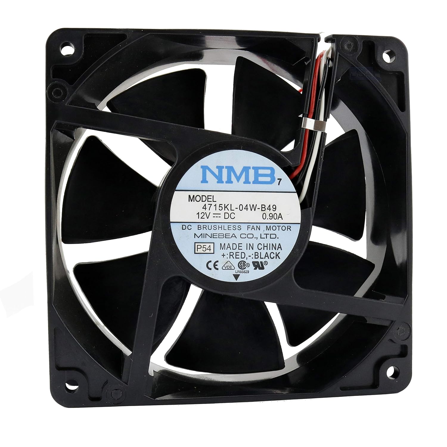 NMB Ventilador 120 mm 120 x 120 x 38 4715KL-04W-B49 12 V 0,9 A DC Air Fan 12 cm 3 Hilos: Amazon ...