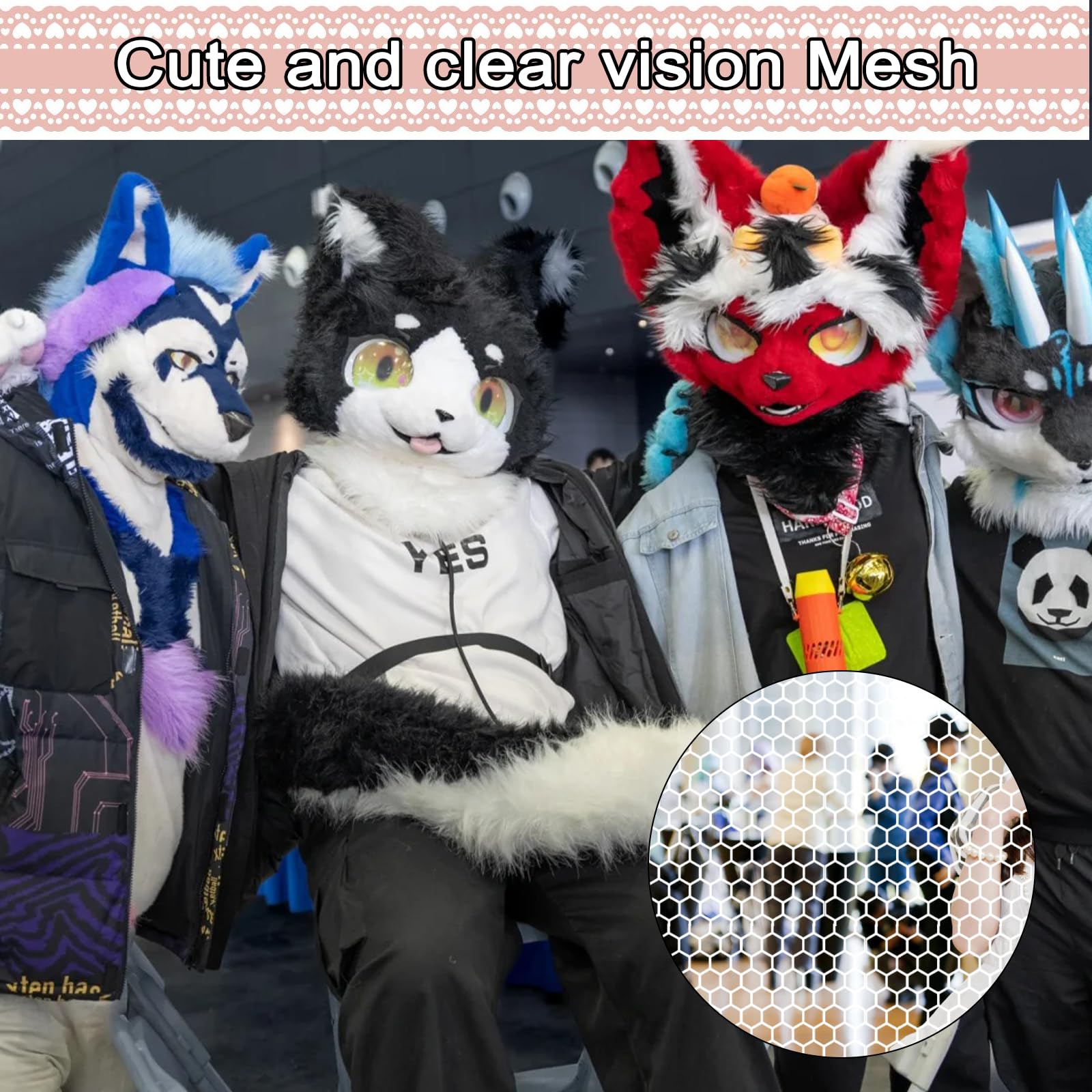 Mua 12 Pcs Fursuit Eye Mesh, 0.5mm Waterproof Printable Mesh Fabric for ...