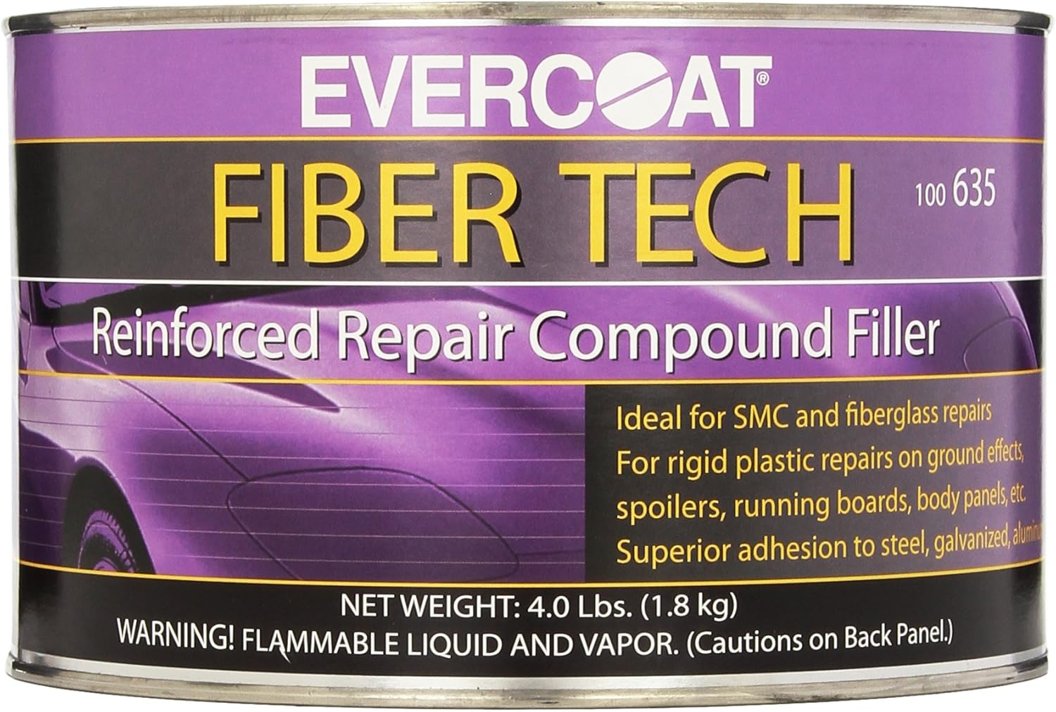 Amazon.com: Evercoat FIB-635 Fiber Tech Repair Compound, 0.5 Gallon: Automotive