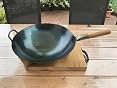Amazon.com: Big 16 Inch Heavy Hand Hammered Carbon Steel Pow Wok with ...