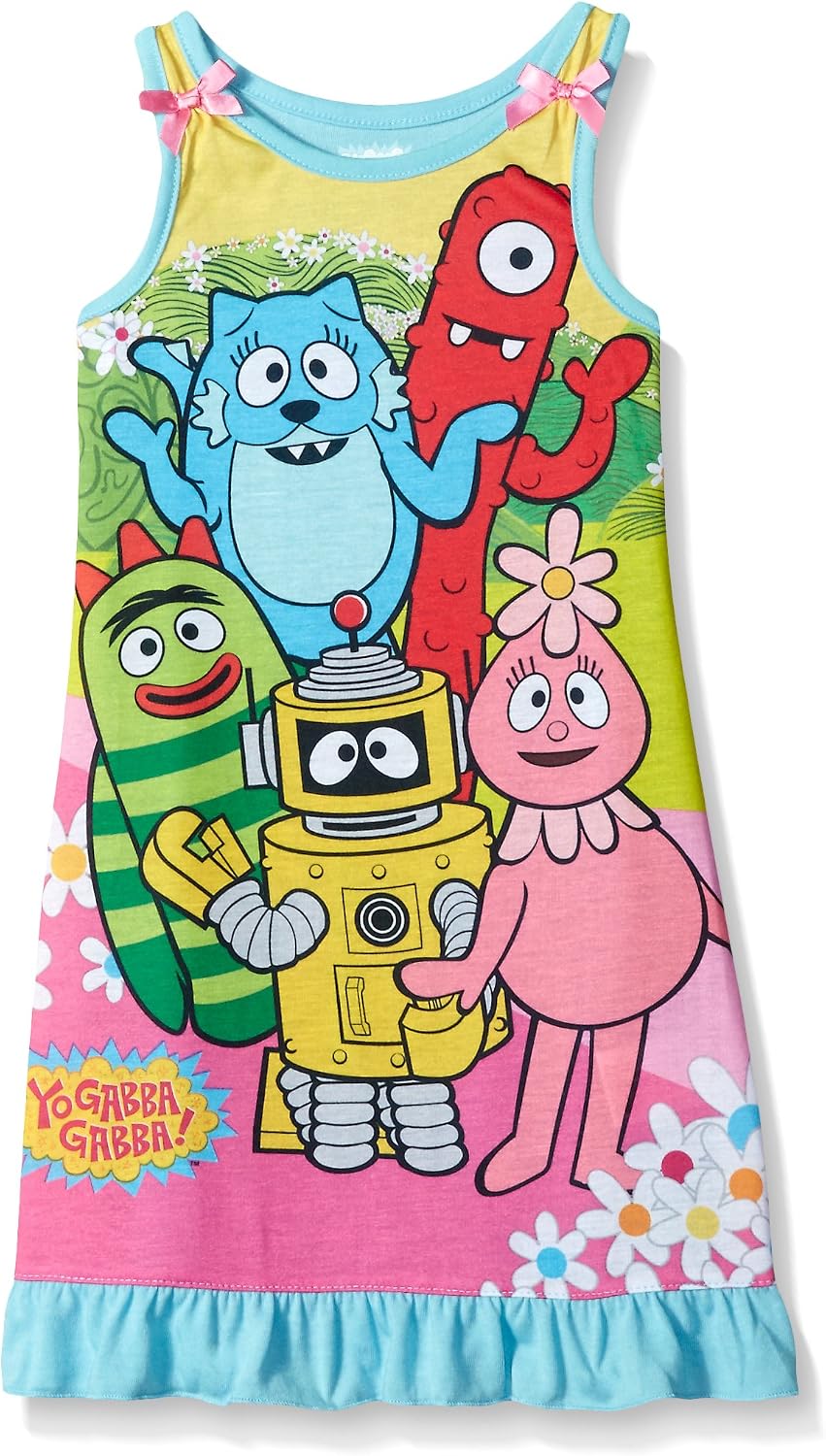 Amazon.com: Yo Gabba Gabba Toddler Girls Gown, Blue, 4T: Clothing
