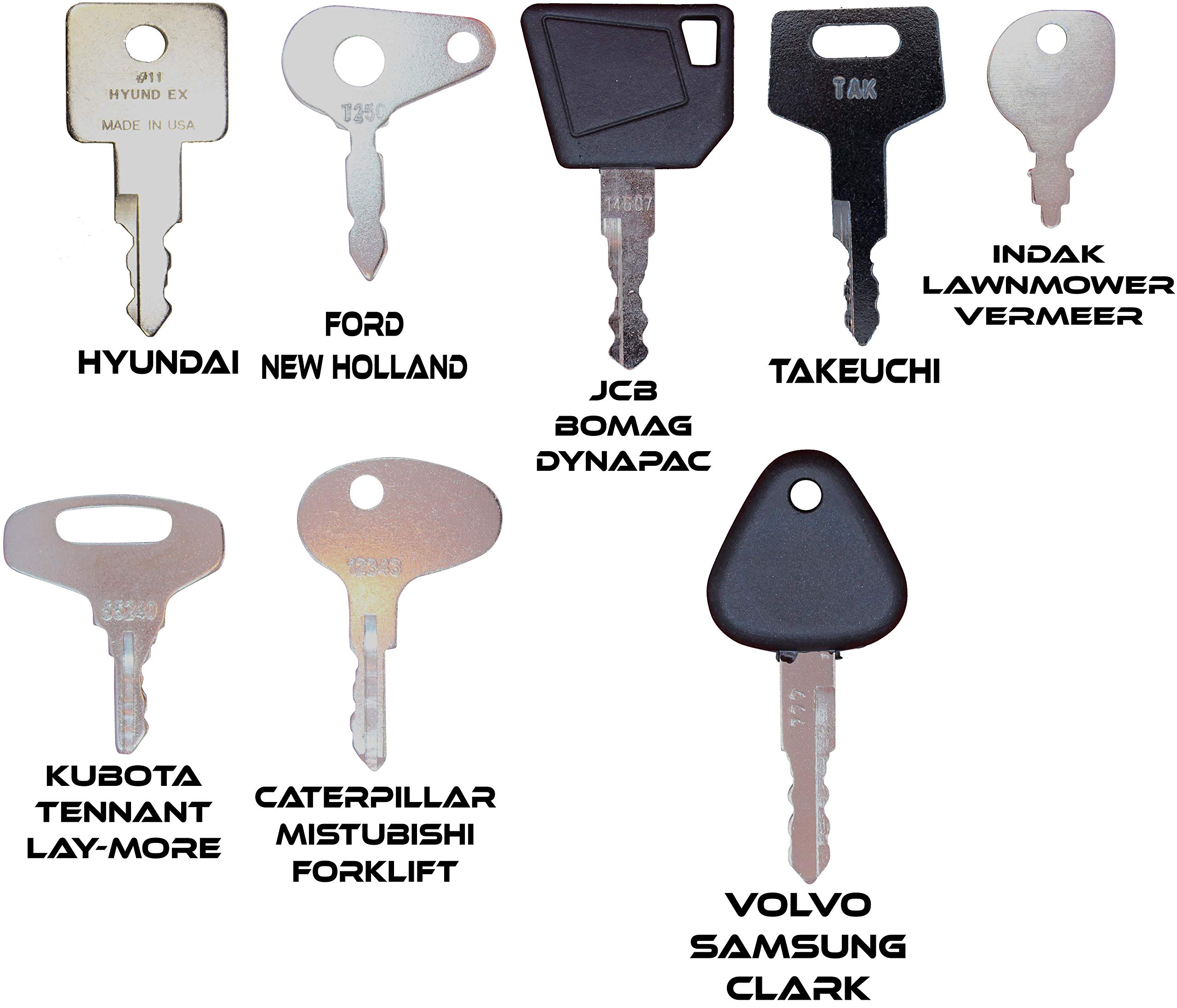 Construction Equipment Master Keys Set-Ignition Key Ring for Heavy ...