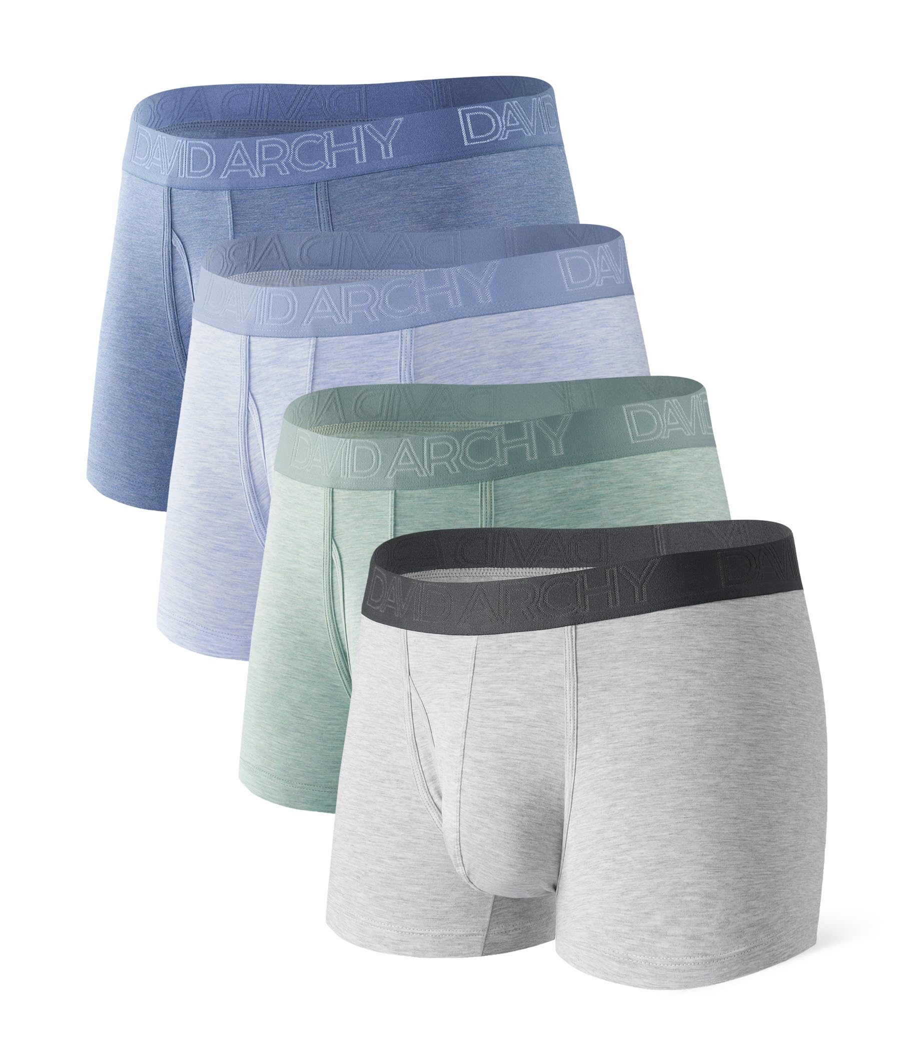 DAVID ARCHY Men’s Underwear Stretch Soft Trunks Underwear Breathable ...