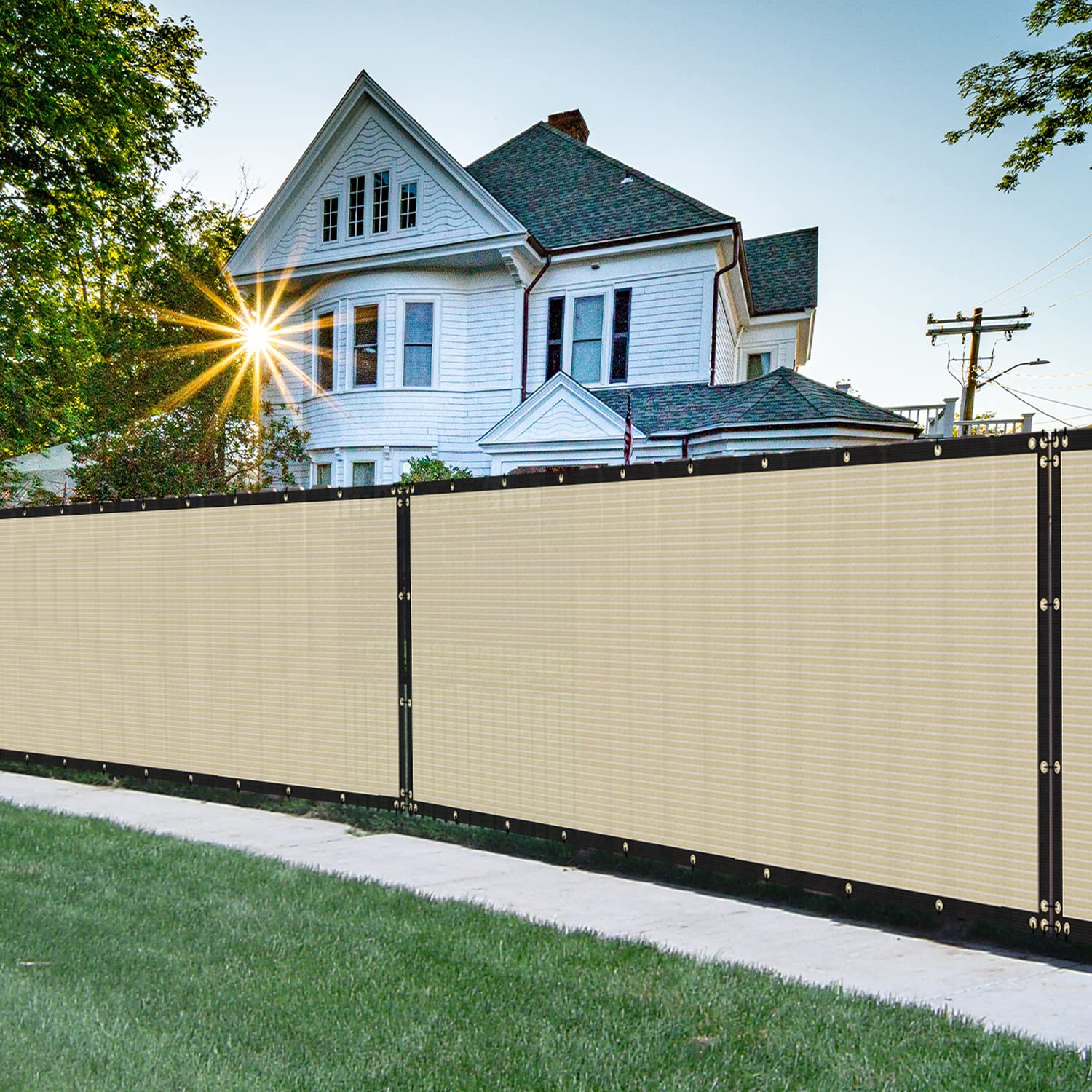 FLORALEAF 6'×12' Privacy Screen Fence Windscreen Mesh Shade Net Cover ...