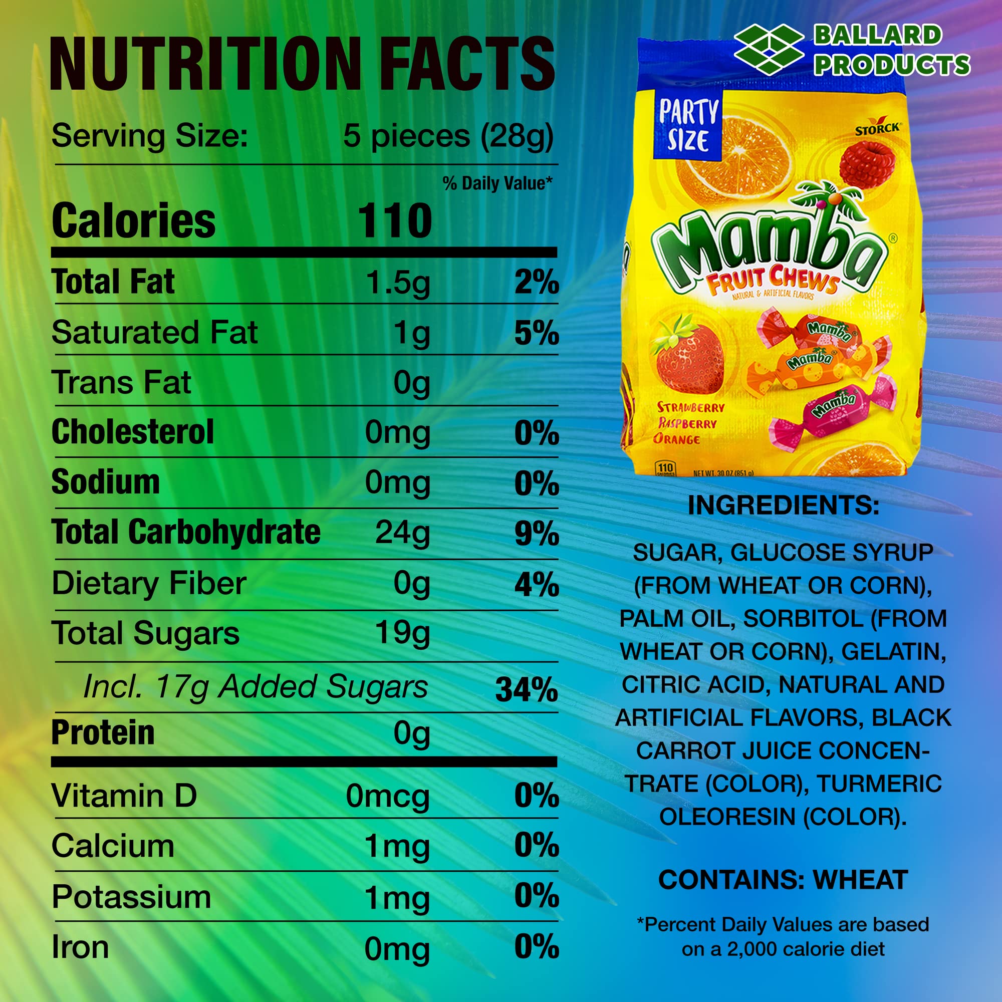 Mua Mamba Fruit Chews Bulk Pack of 2 Big Bags (30oz Each) - Fruit Chews Candy Bulk Pack ...