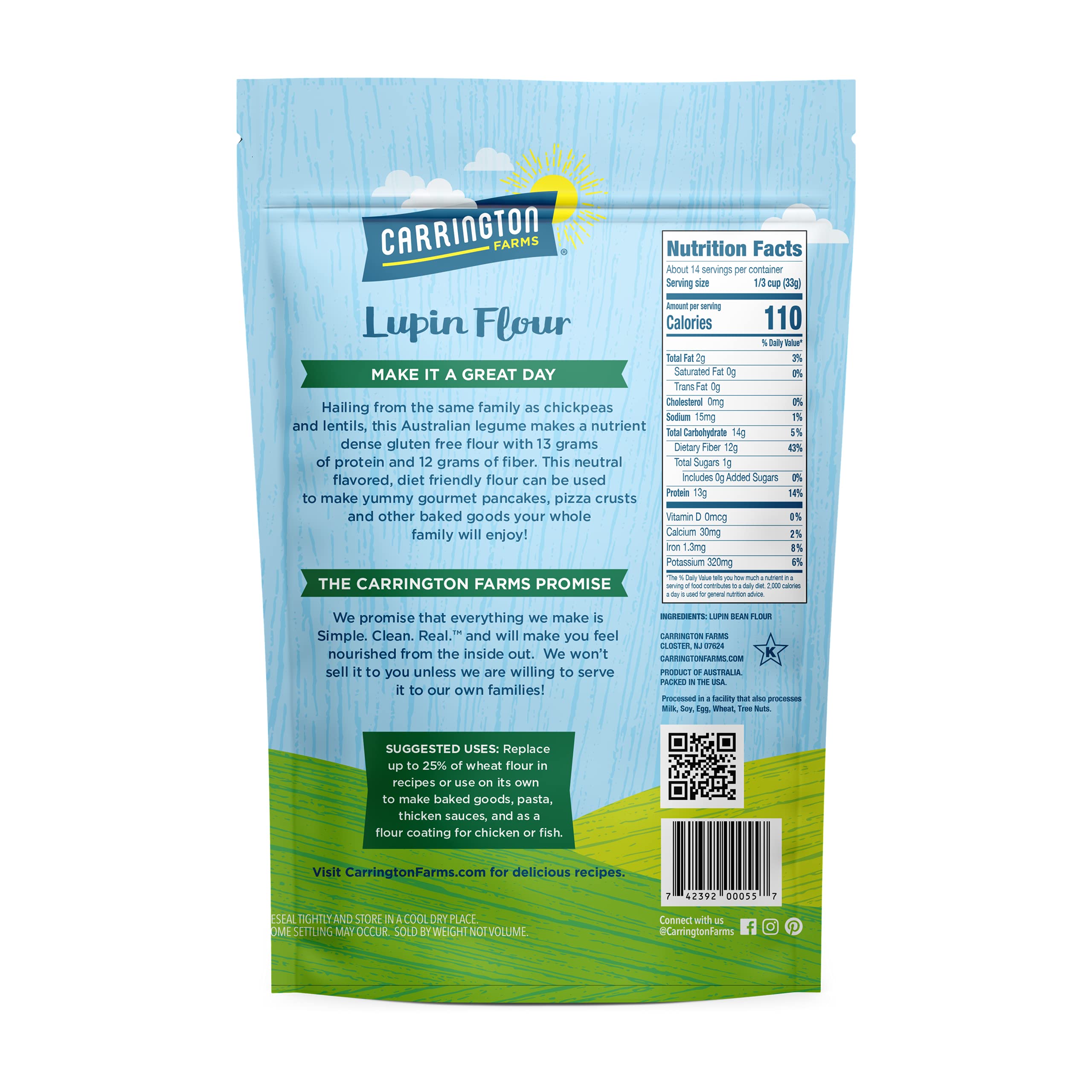Mua Carrington Farms - Lupin Flour - Keto and Vegan Friendly Ground ...