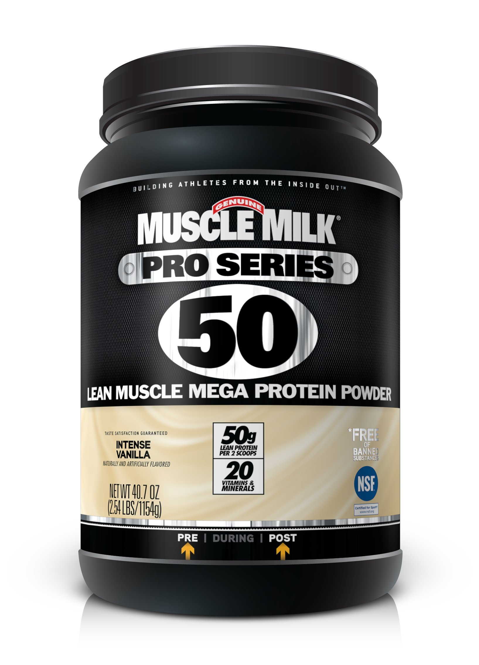 Muscle Milk Pro Series Protein Powder Intense Vanilla 50g Protein 2.54 ...