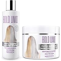 Amazon.com : Bold Uniq Purple Shampoo & Mask Bundle. Eliminates Brassy ...