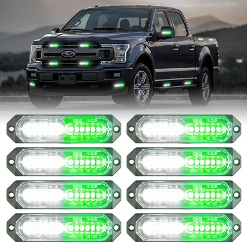 Strobe Lights 8pcs 12LED - Surface Mount Flashing Lights For Trucks ...