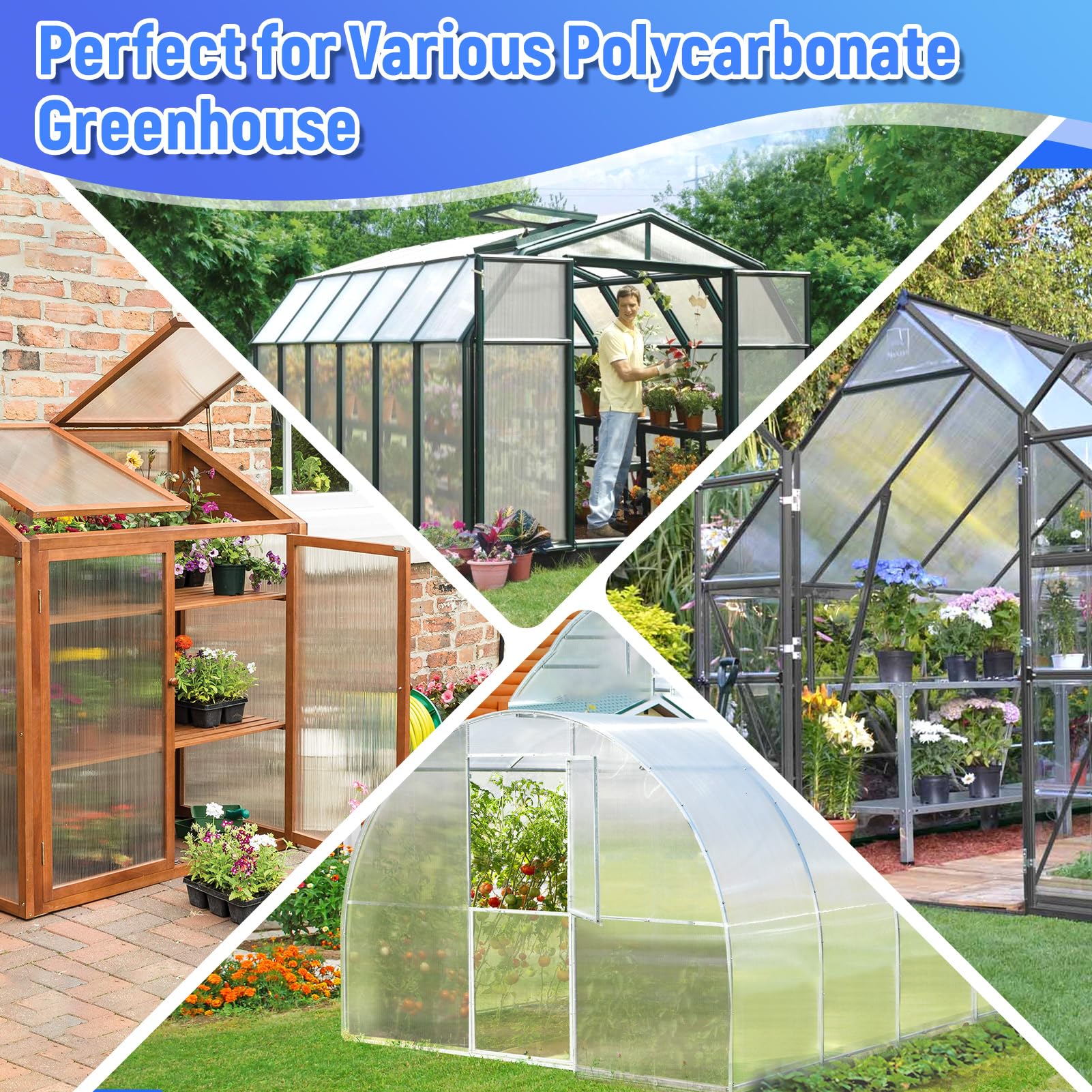 Mua 4 Pcs Polycarbonate Greenhouse Panels,4' x 2' x 0.24'' Thickness ...