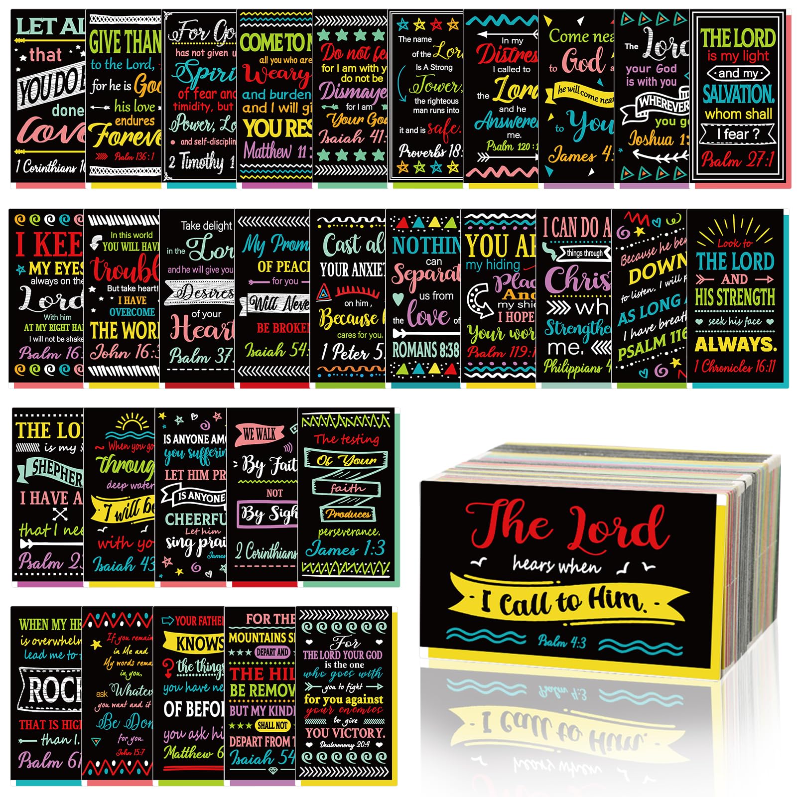 Estune 240 Pcs Bible Verse Cards with Full Scripture Bulk Mini Prayer ...