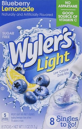 Wyler’s Light Singles To Go Powder Packets, Water Drink Mix, Blueberry ...