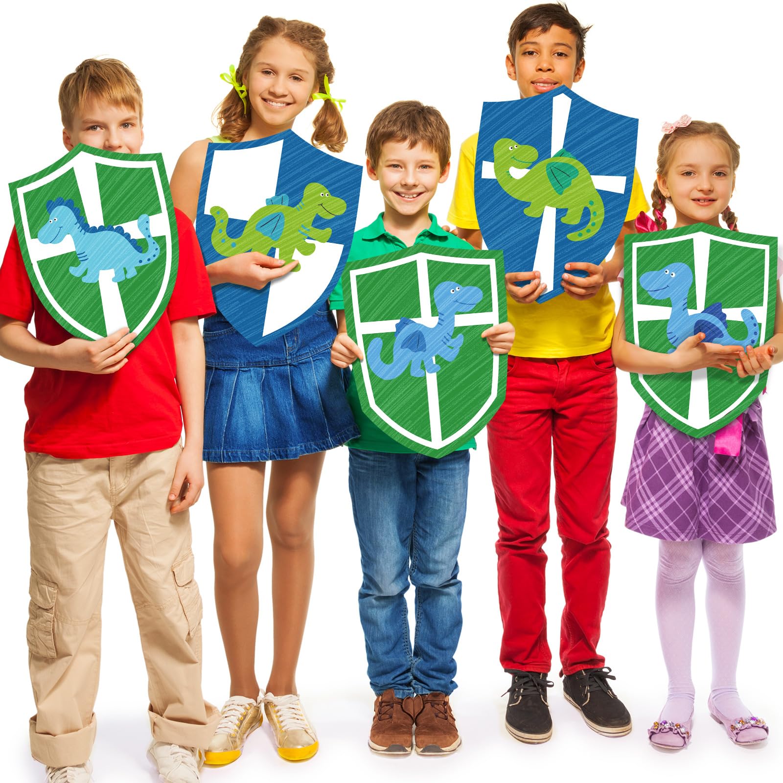 Mua 24 Pcs Blank Paperboard Shields DIY Shield Kit for Kids Shield ...