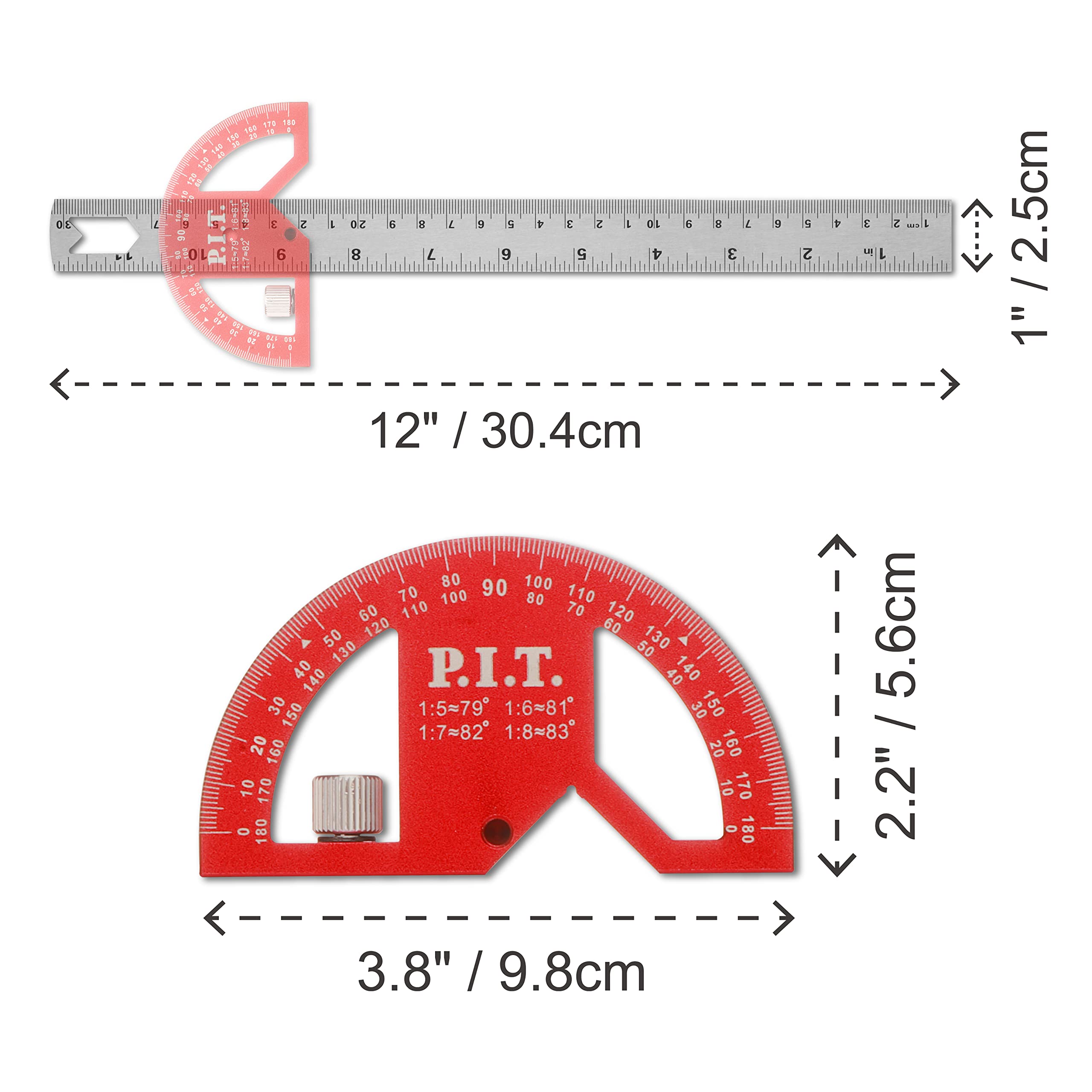 Mua P.I.T. Angle Finder Protractor 12 Inch/305mm, Aluminum Alloy ...